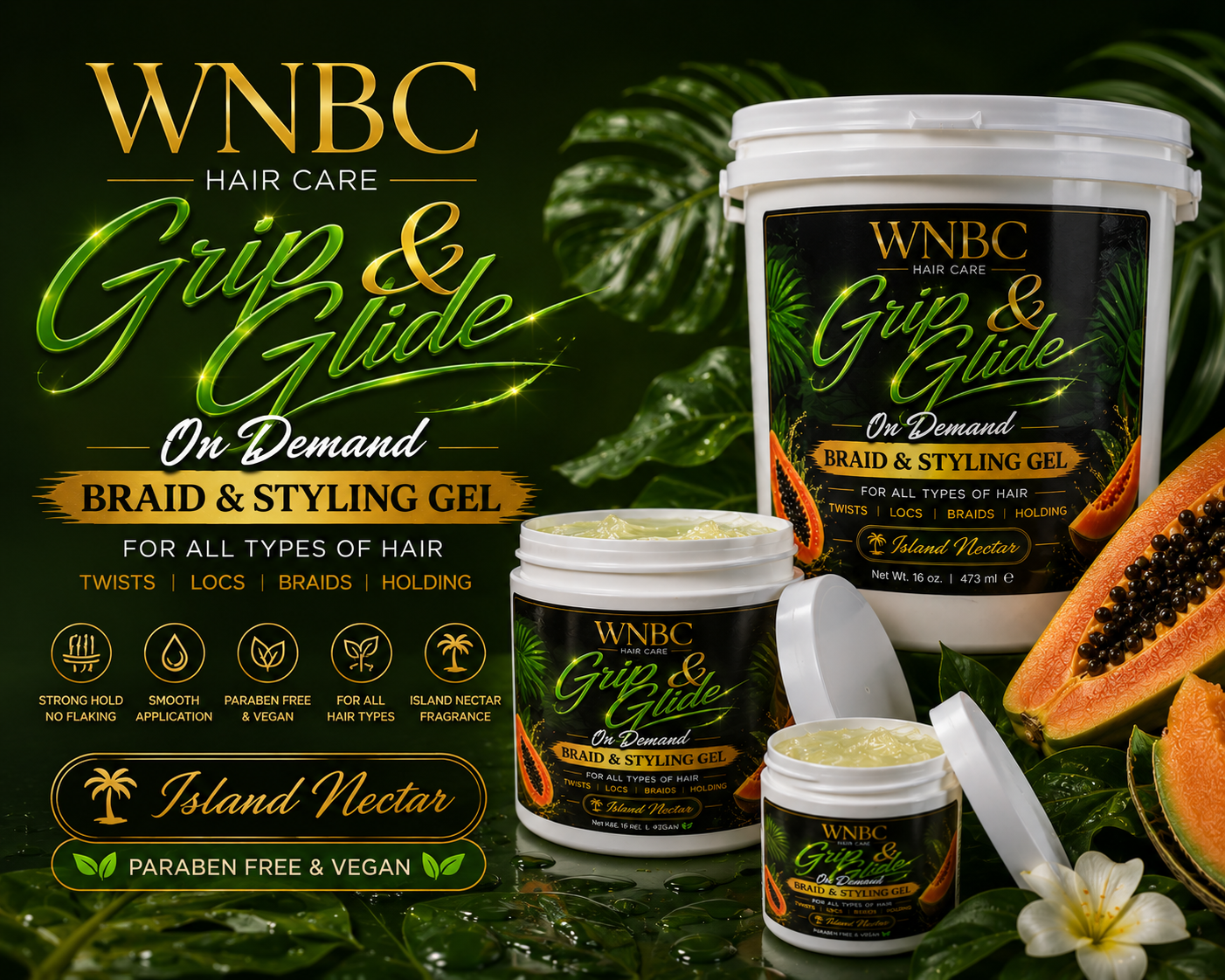GRIP & GLIDE™ On Demand Braid & Styling Gel Bulk | 8 Pc Pre-Pack (7.00 ...