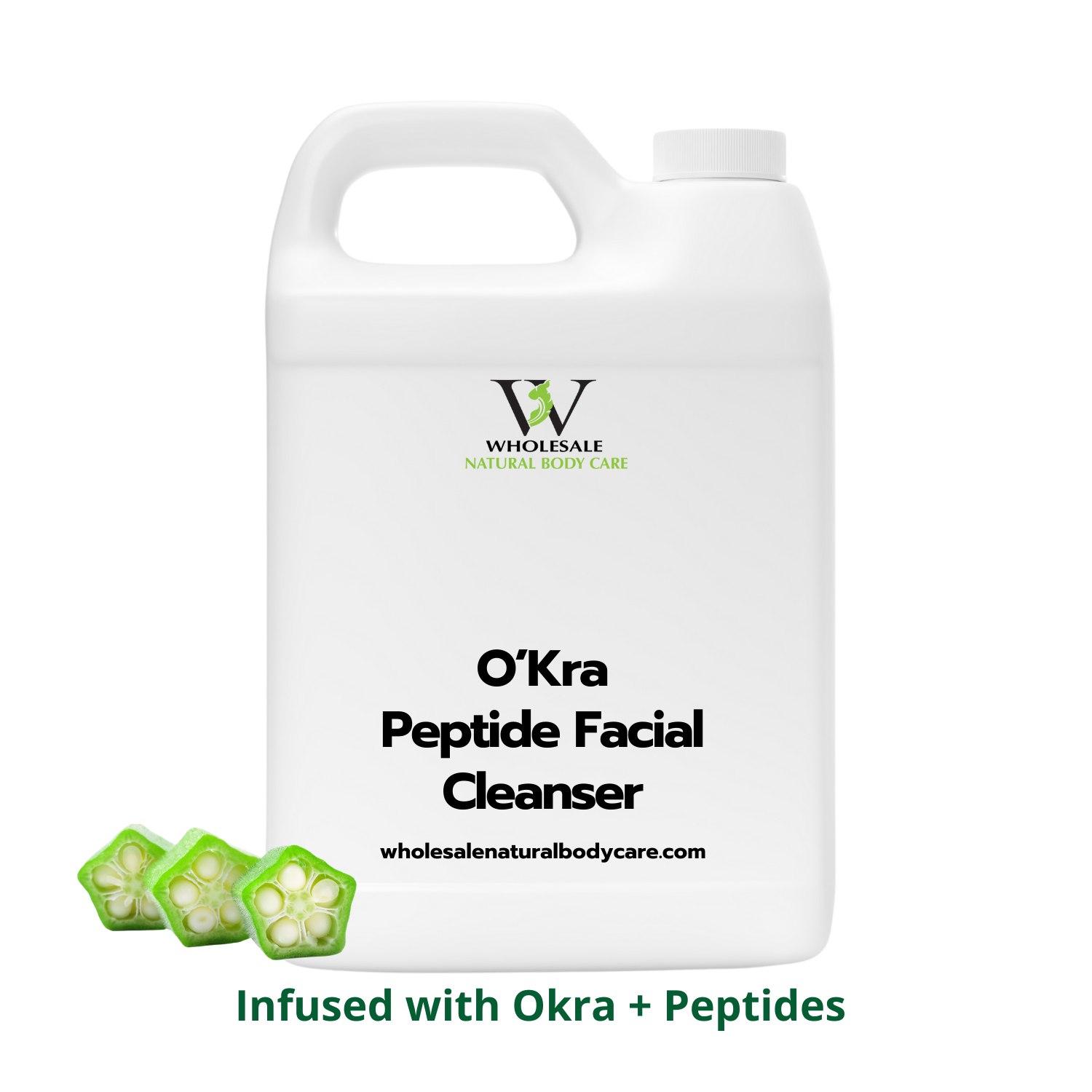 Private Label Okra Peptide Facial Cleanser | Wholesale Natural Body Care