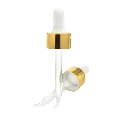 Wholesale Natural Body Care Gold Droppers with White Tip 20/410 ...